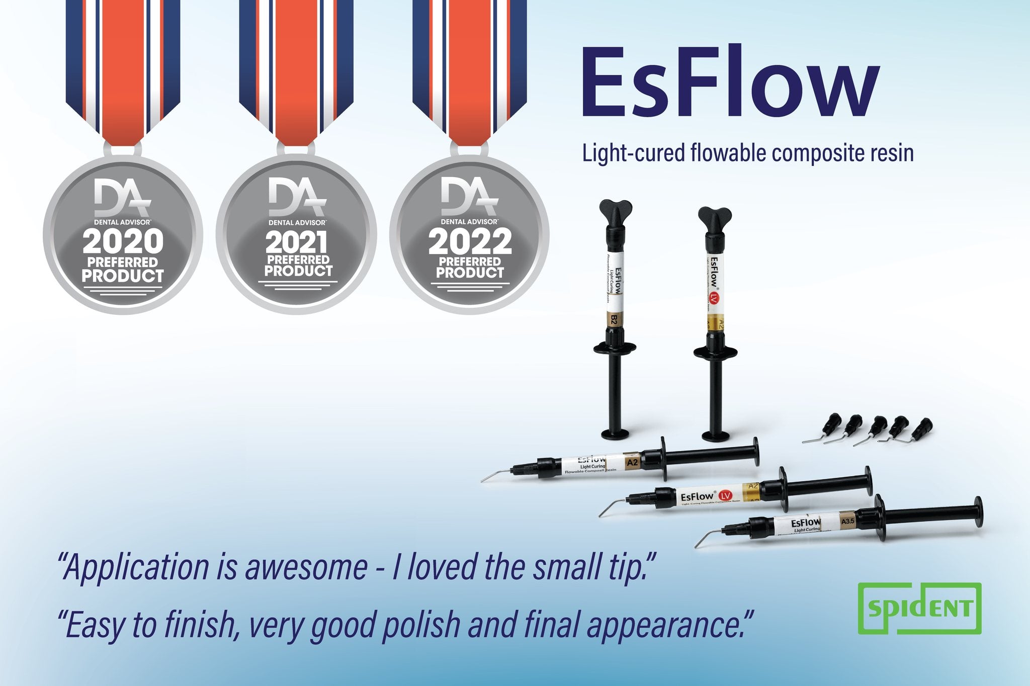 Composite lỏng EsFlow Màu Xanh - Spident