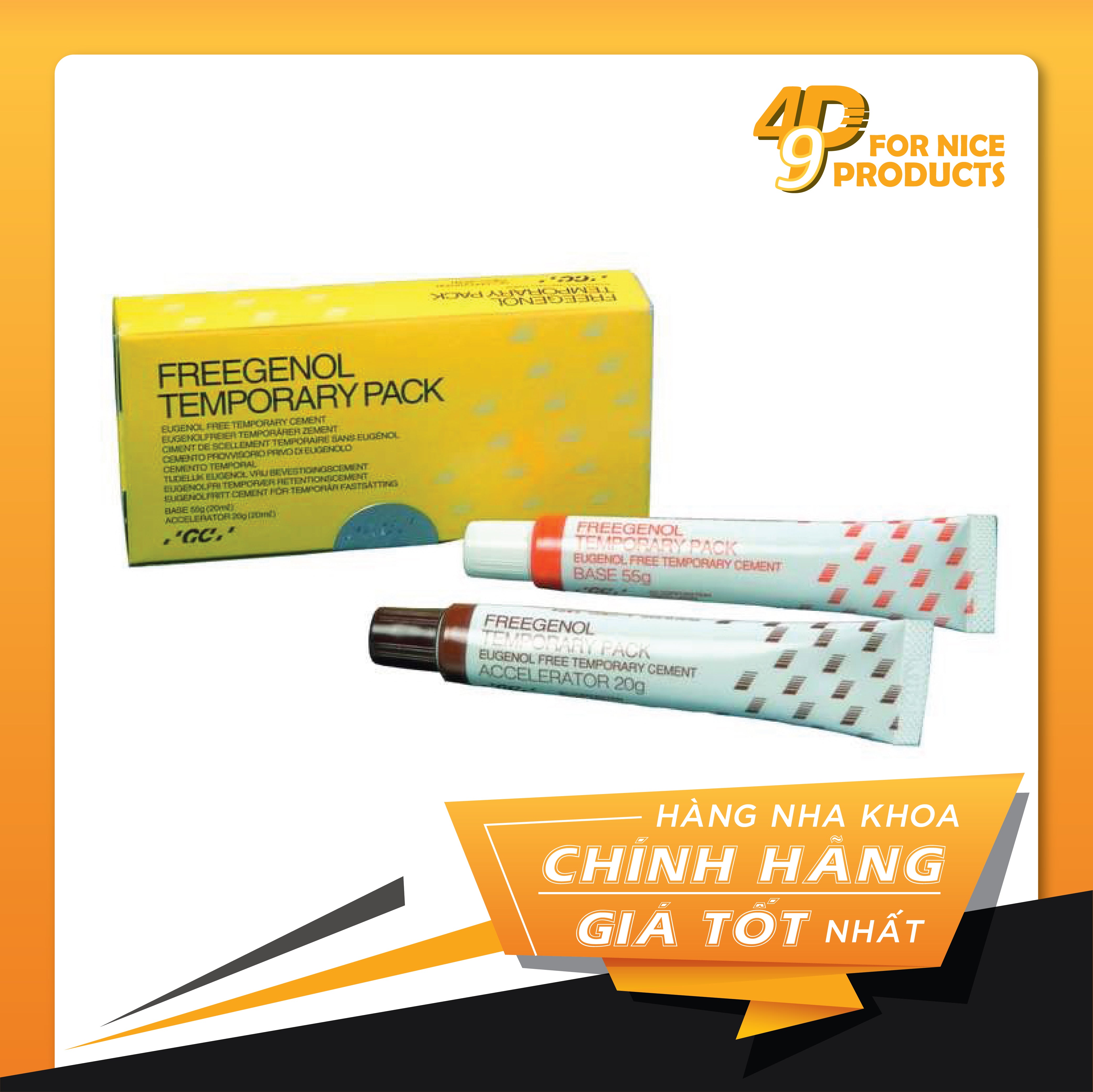 XI MĂNG GẮN TẠM KHÔNG EUGENOL FREEGENOL GC