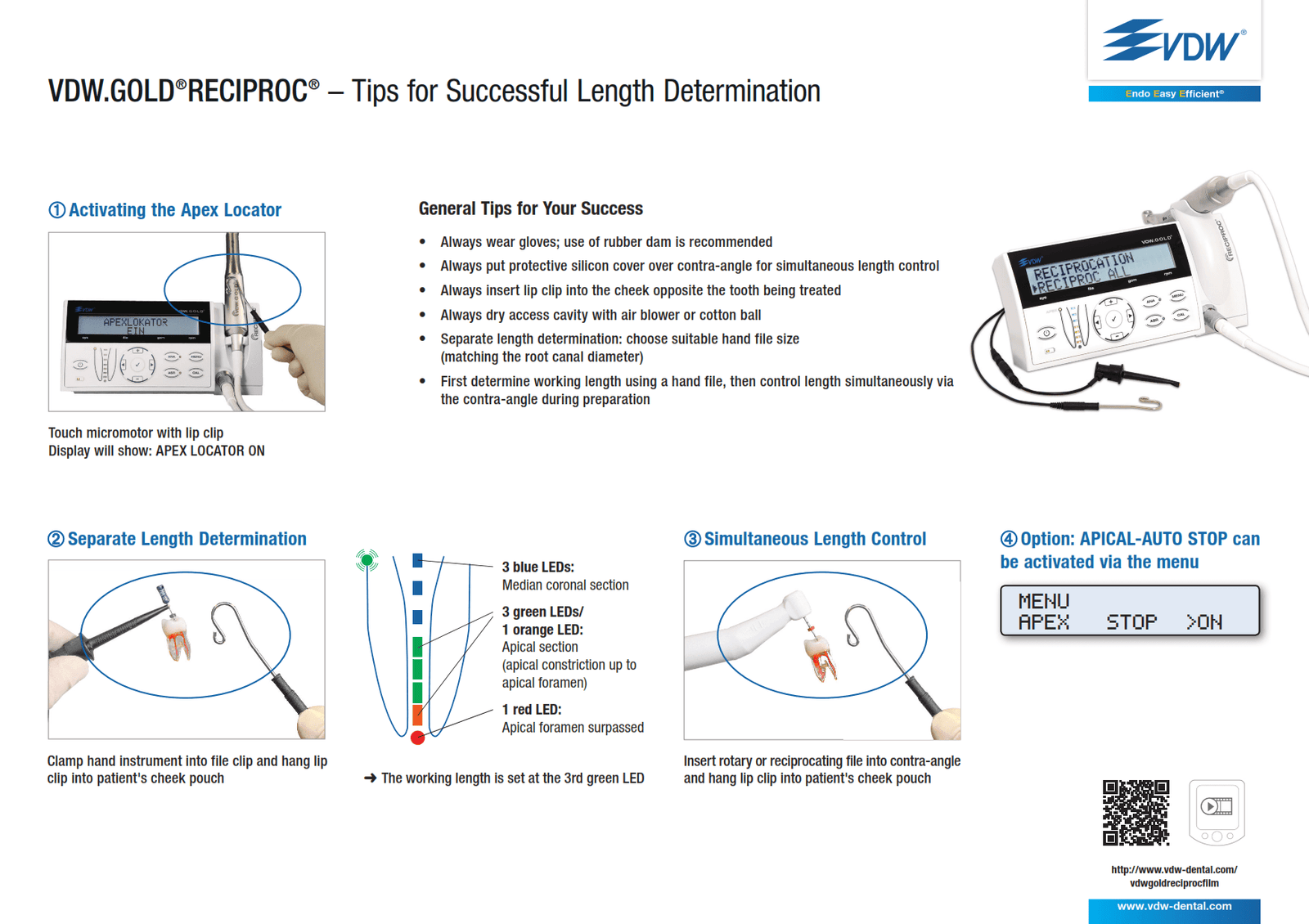 Máy nội nha tích hợp định vị chóp GOLD RECIPROC - VDW.
